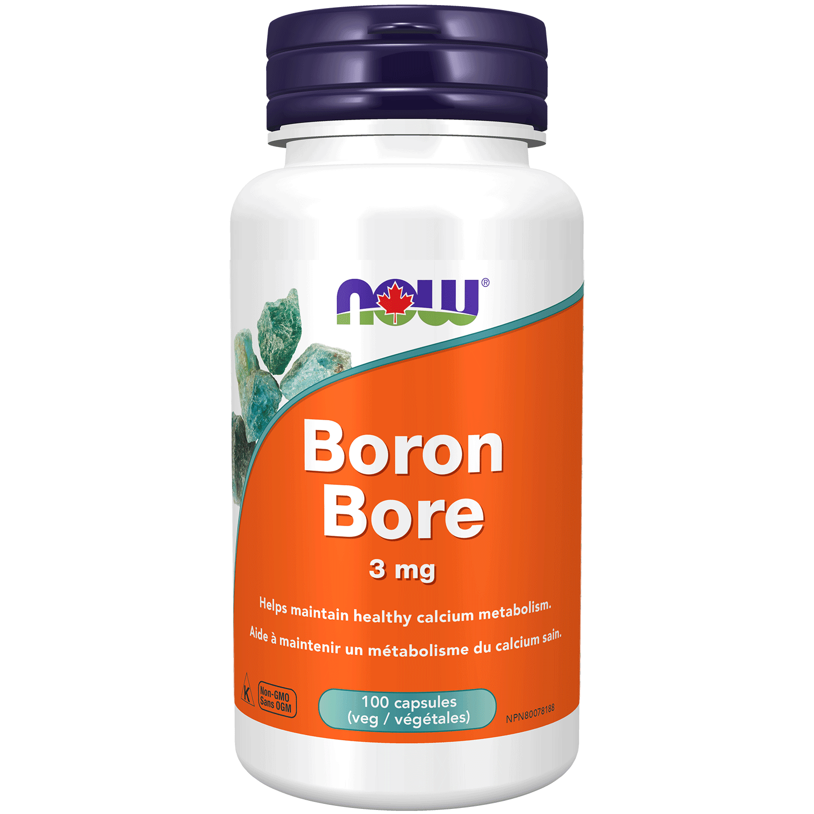 NOW Boron 3mg 100 Veg Capsules