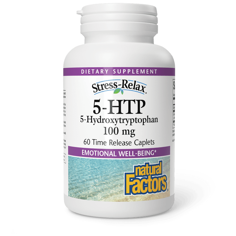 Natural Factors 5-HTP 100mg 60 Caplets – Wellness Supplement