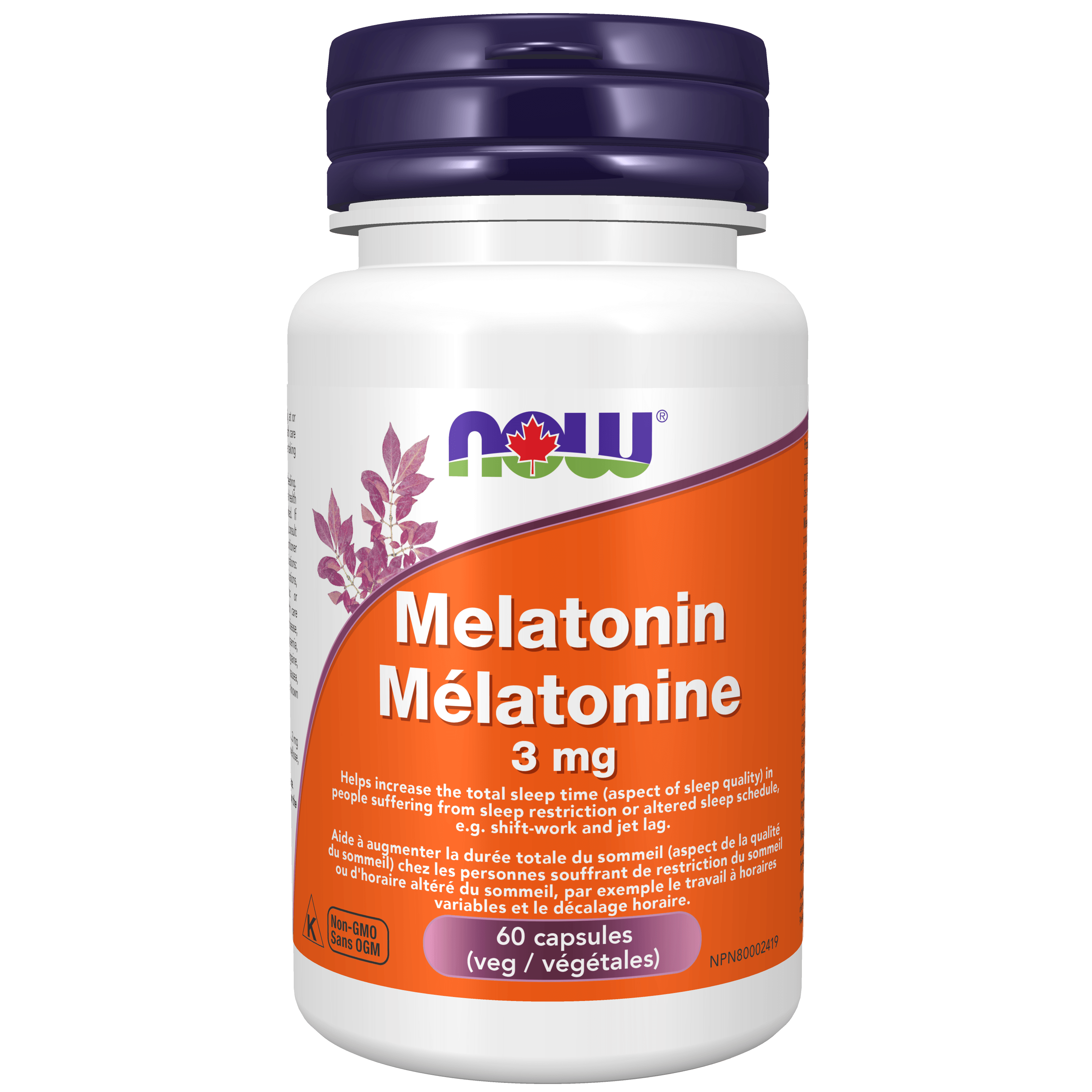 NOW Melatonin 3mg 60 Veg Capsules – Wellness Supplement