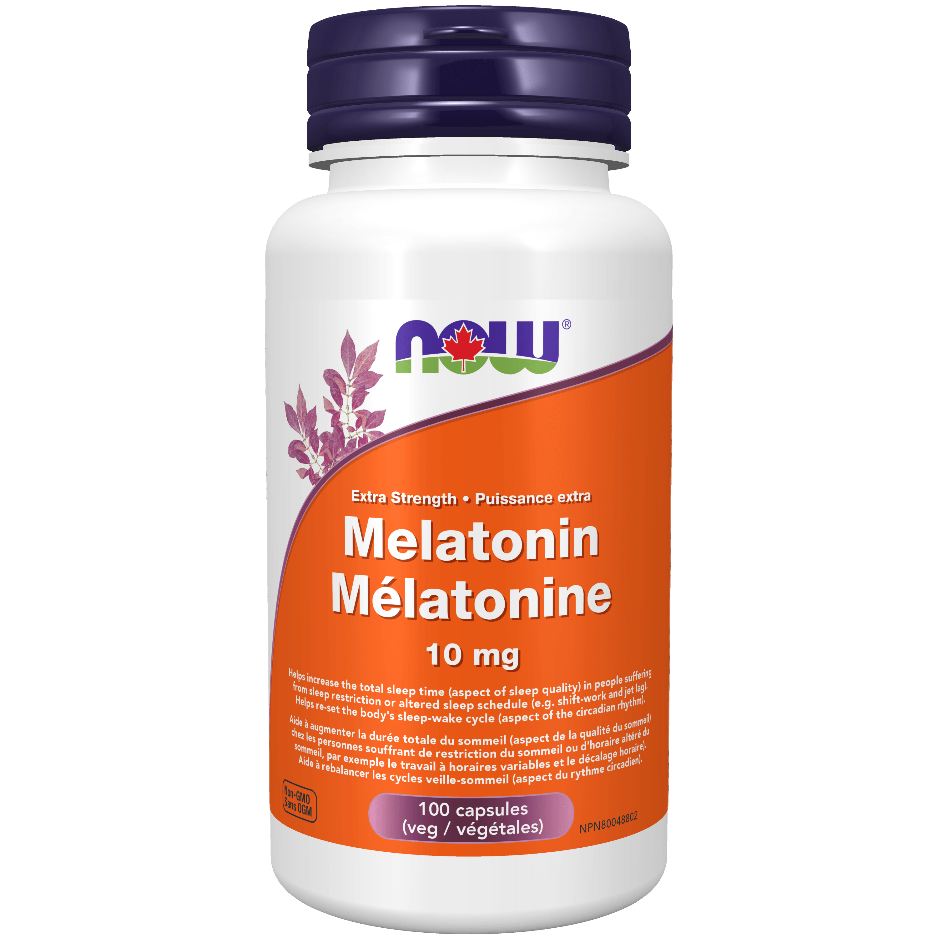 NOW Melatonin Extra Strength 10mg 100 Veg Capsules